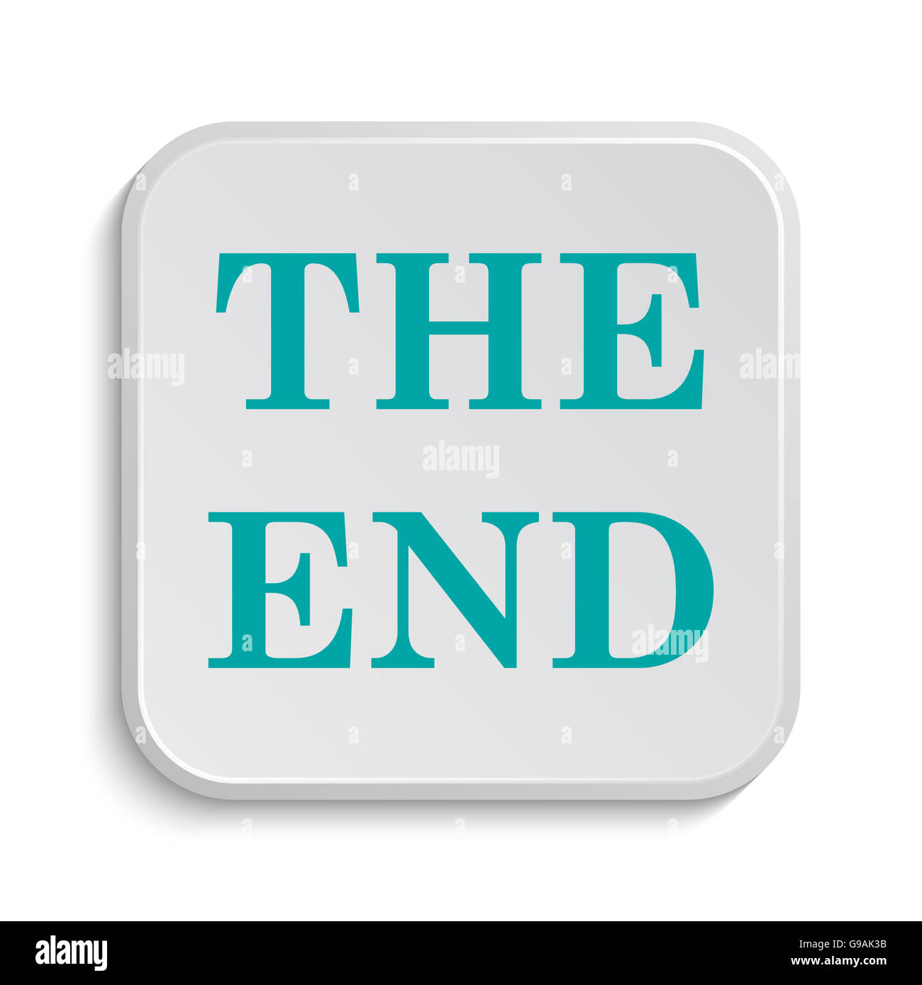 The End icon. Internet button on white background Stock Photo - Alamy