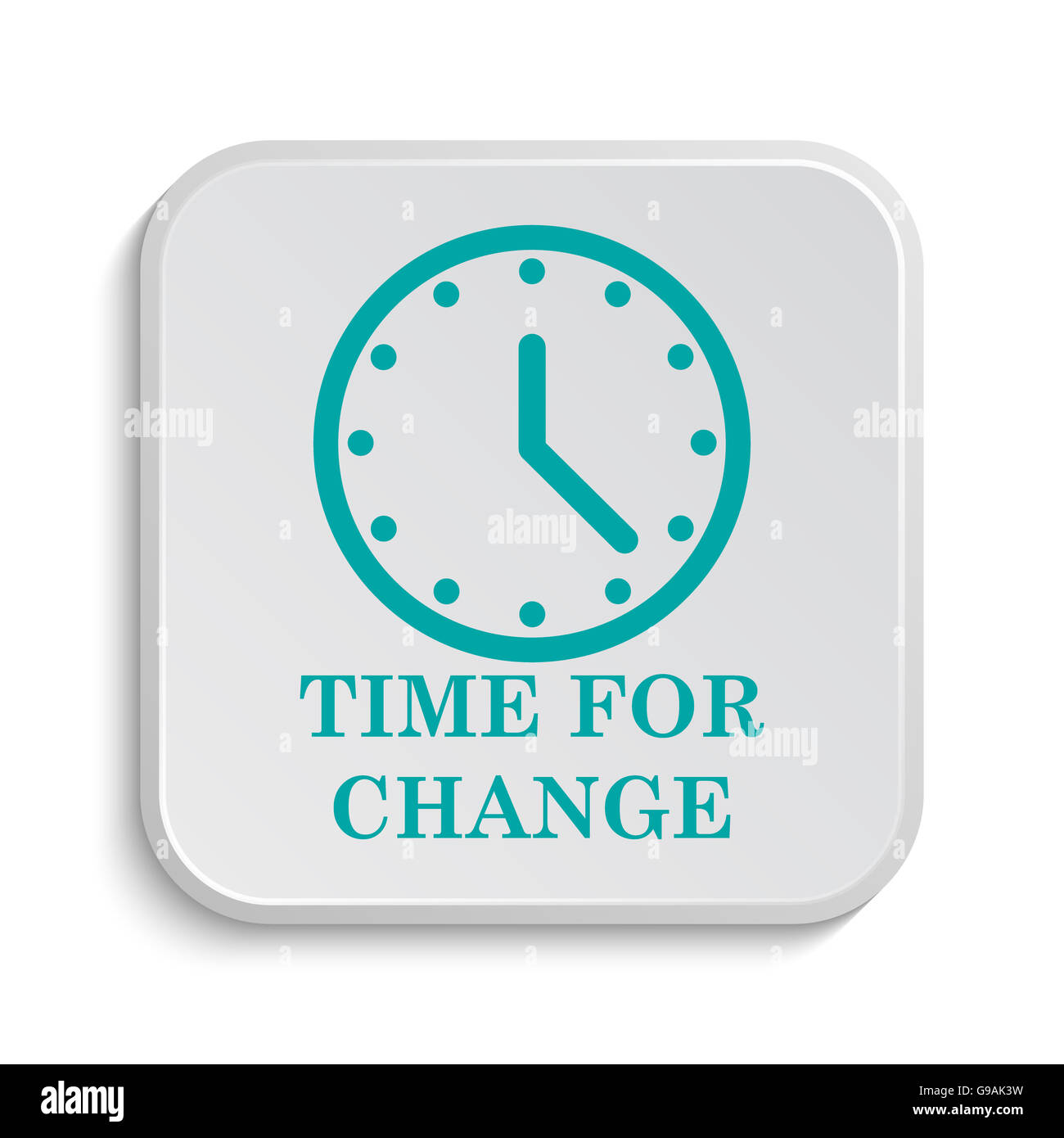 Time for change icon. Internet button on white background Stock Photo ...