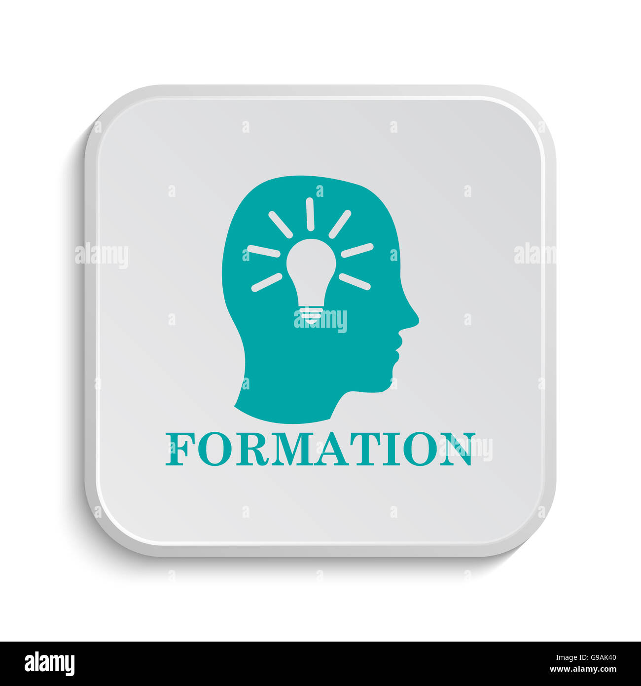 Formation icon. Internet button on white background Stock Photo - Alamy