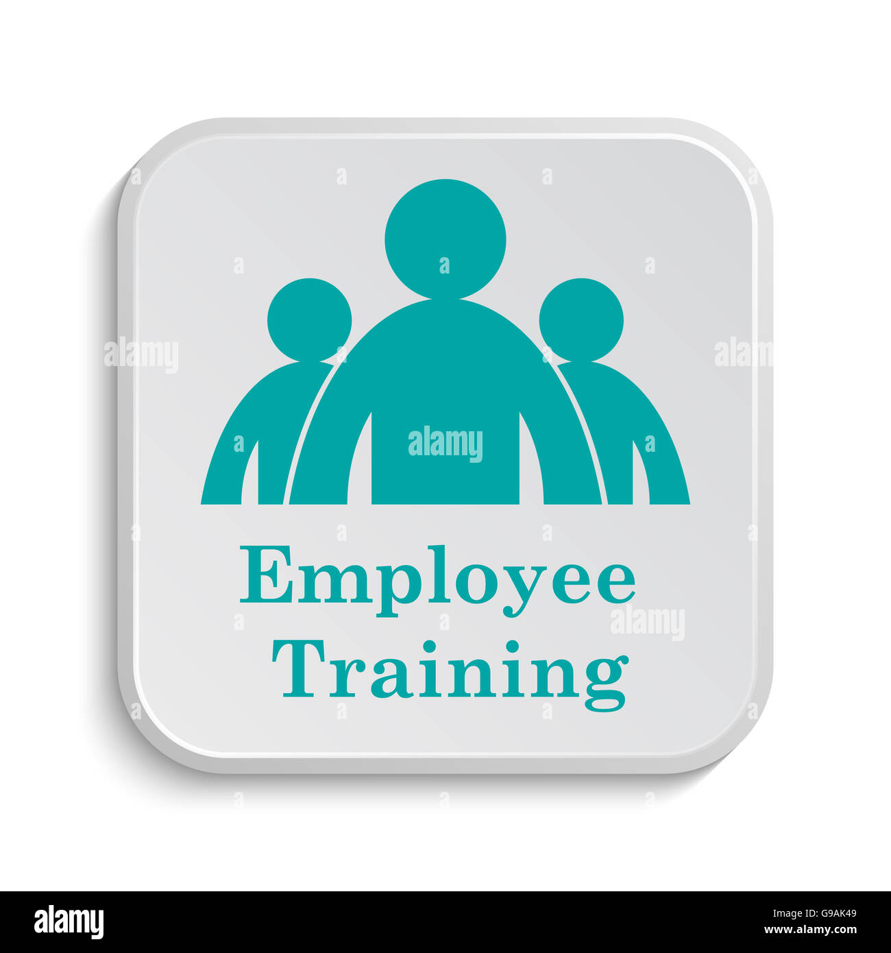 Employee training icon. Internet button on white background Stock Photo ...