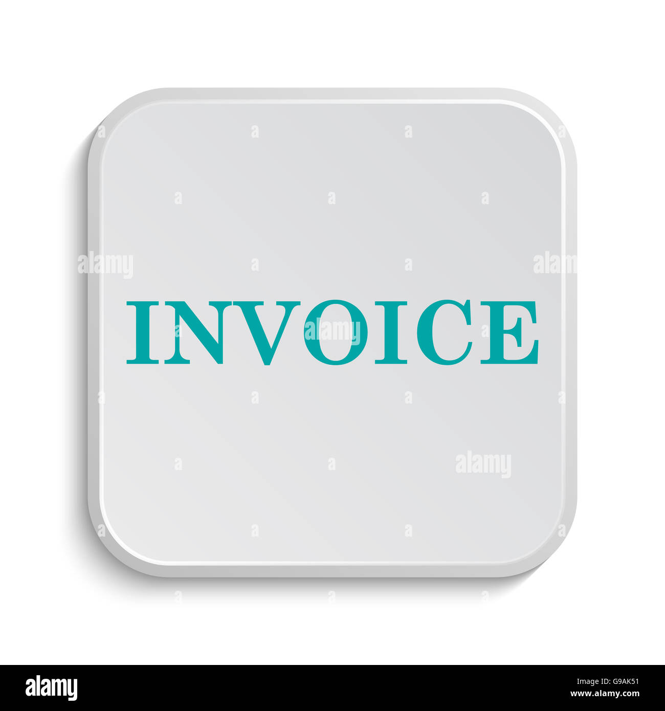 Invoice icon. Internet button on white background Stock Photo - Alamy