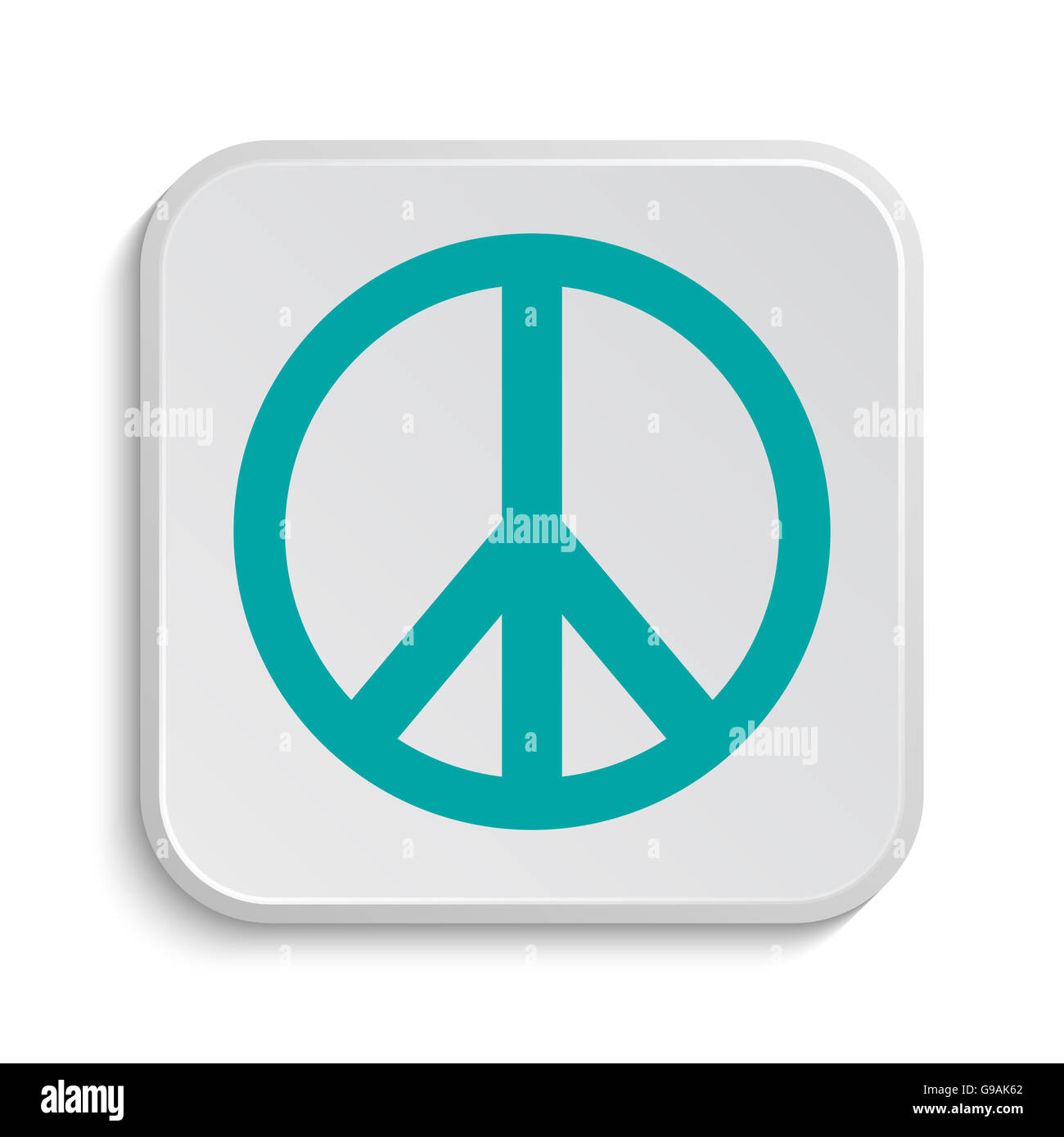 Peace icon. Internet button on white background Stock Photo - Alamy