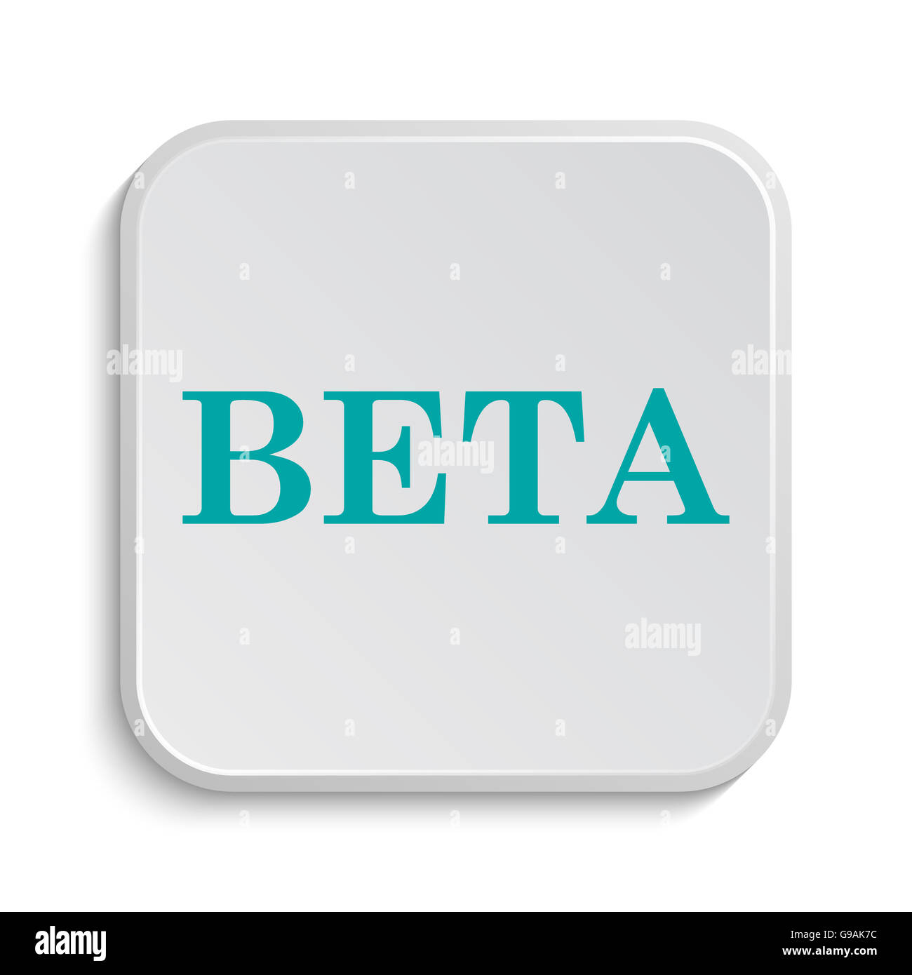 Beta icon. Internet button on white background Stock Photo - Alamy
