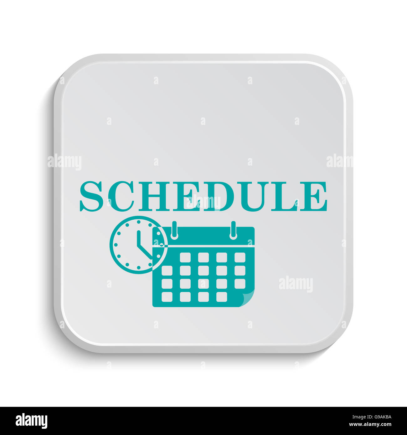 Schedule icon. Internet button on white background Stock Photo - Alamy
