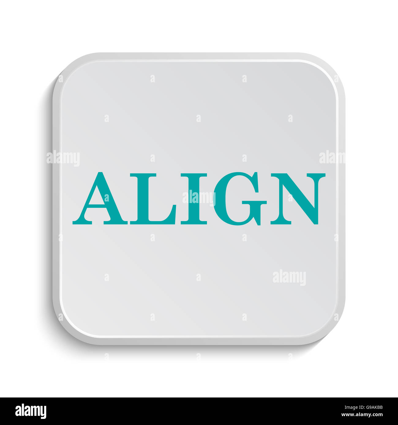 Align icon. Internet button on white background Stock Photo - Alamy