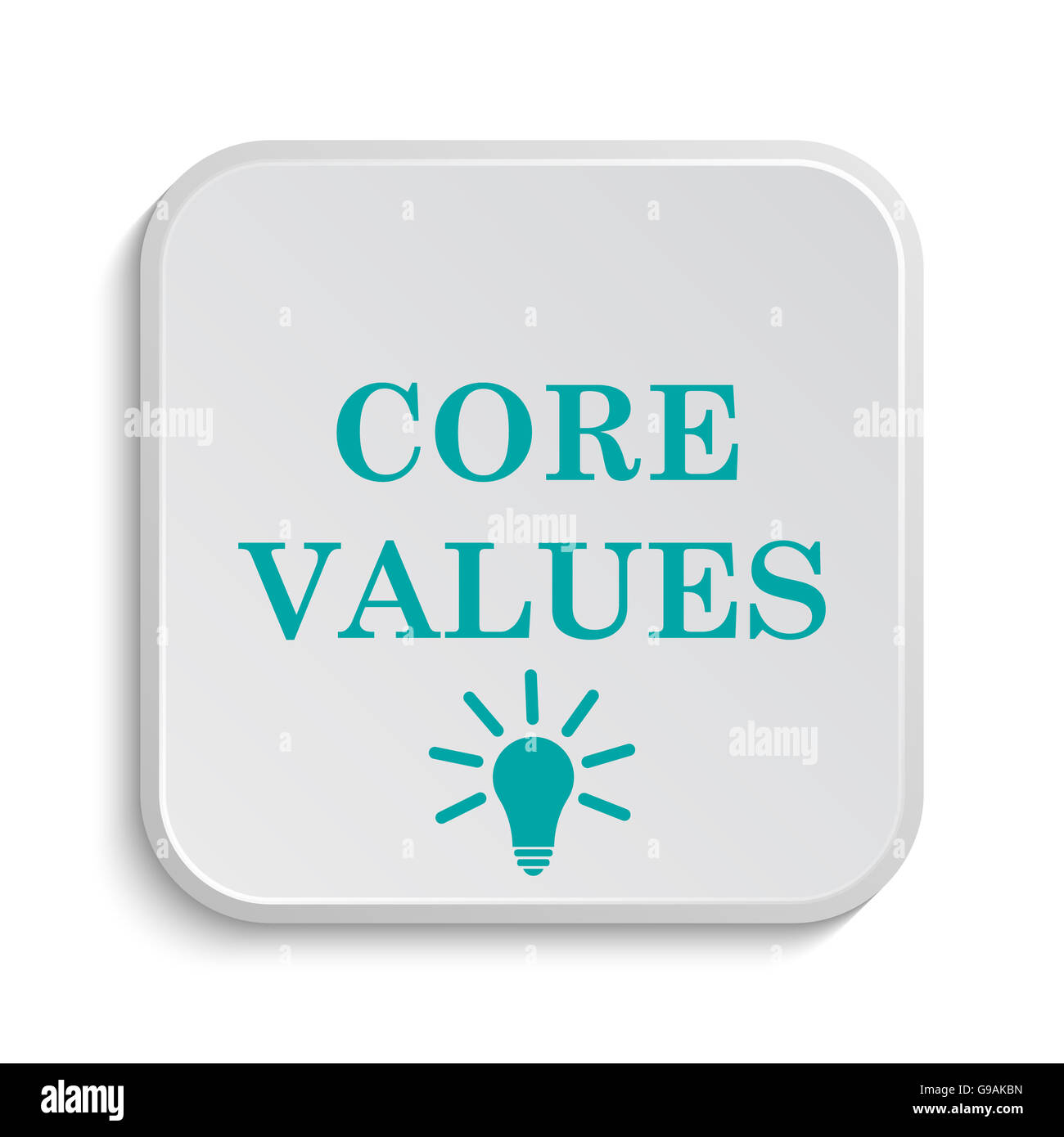 Core values icon. Internet button on white background Stock Photo - Alamy