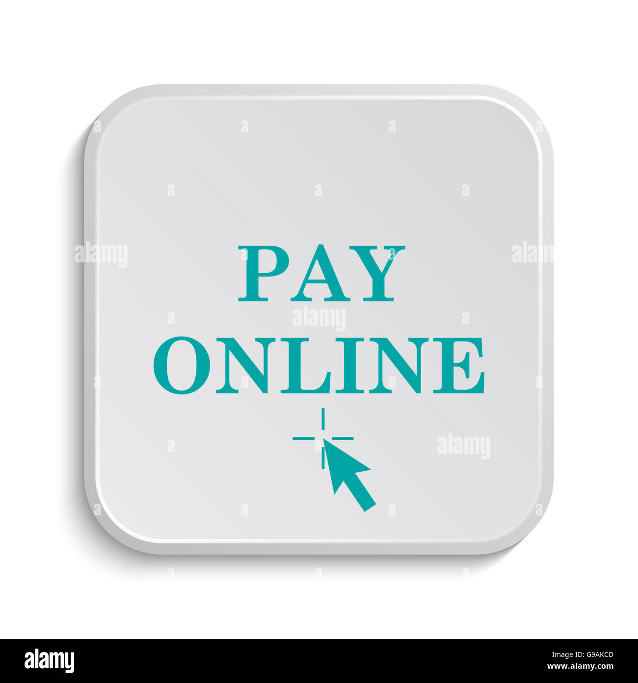 Pay online icon. Internet button on white background Stock Photo - Alamy