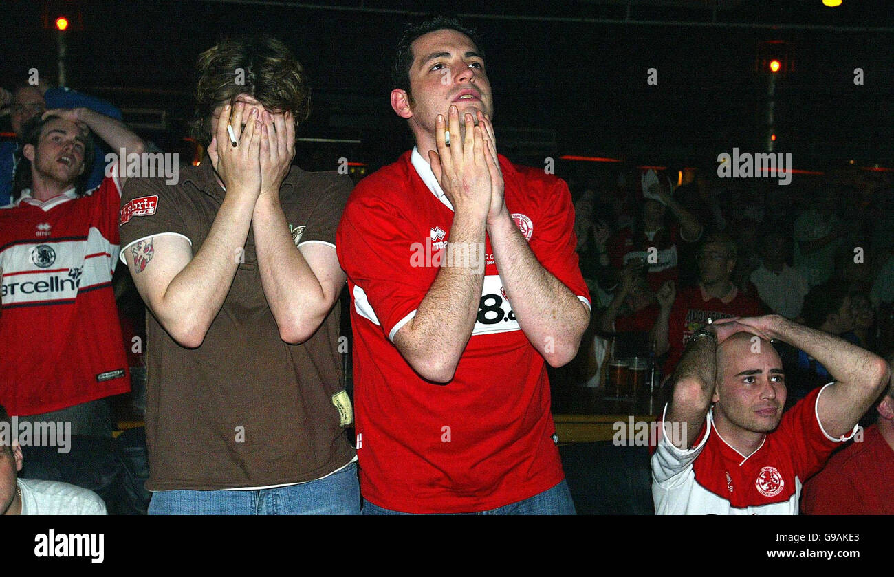 Middlesbrough fans crown pub in middlesbrough hi-res stock photography ...
