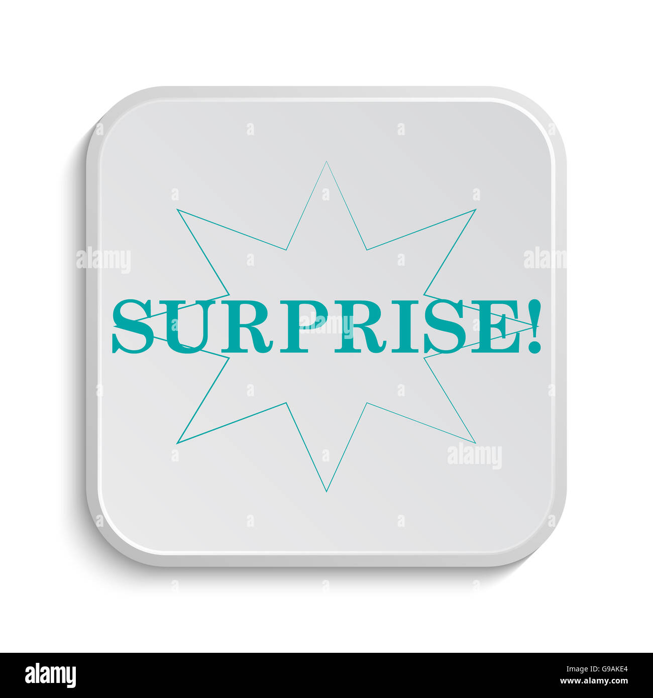 Surprise icon. Internet button on white background Stock Photo - Alamy