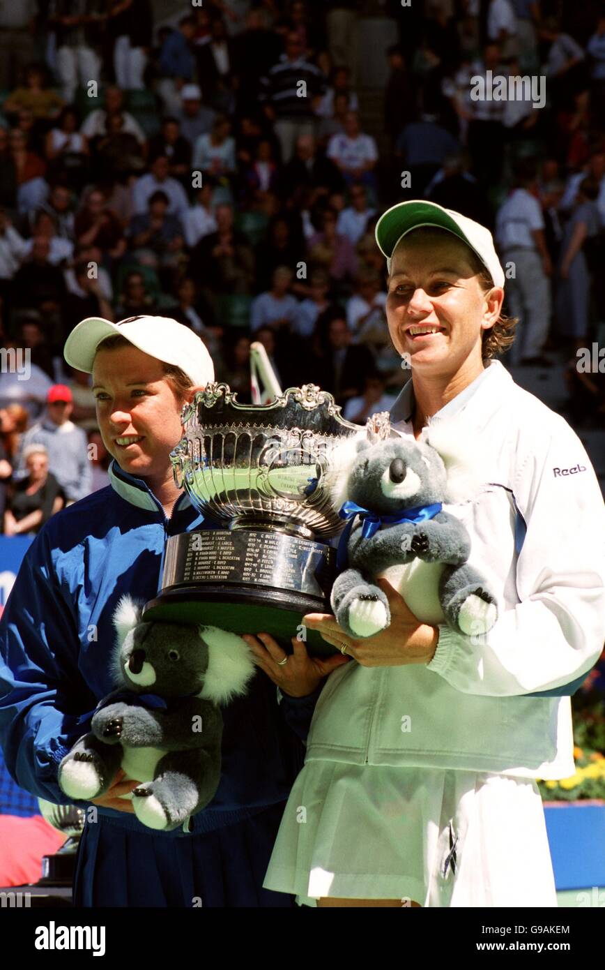 Doubles champions lisa raymond stubbs with the trophy hi-res stock ...