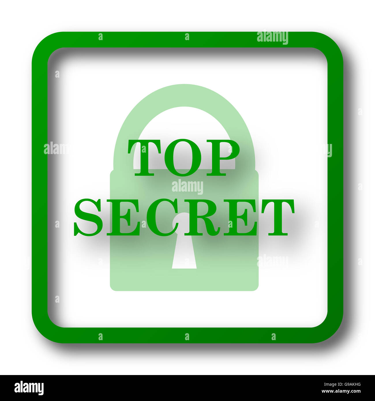 Top secret icon. Internet button on white background Stock Photo - Alamy