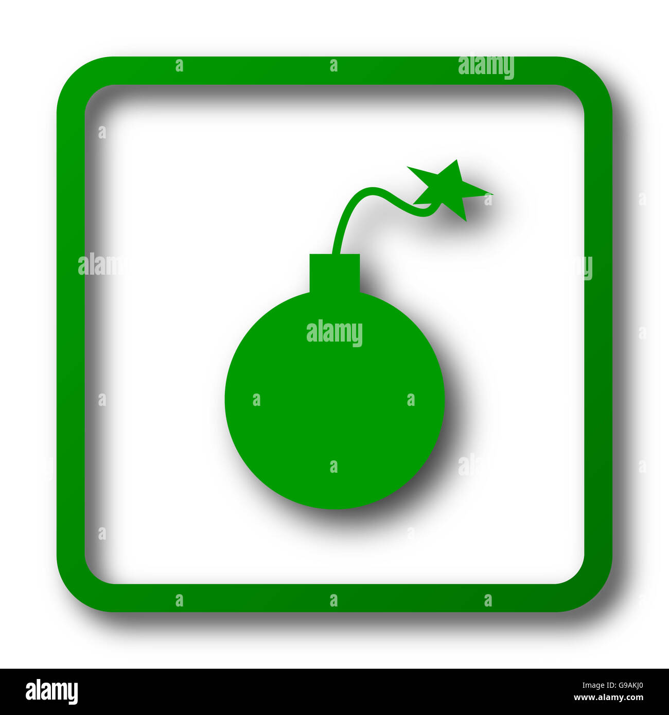 Bomb icon. Internet button on white background Stock Photo - Alamy