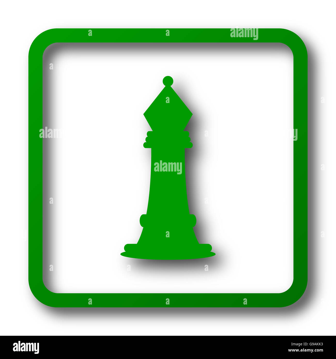 Chess icon. Internet button on white background Stock Photo - Alamy