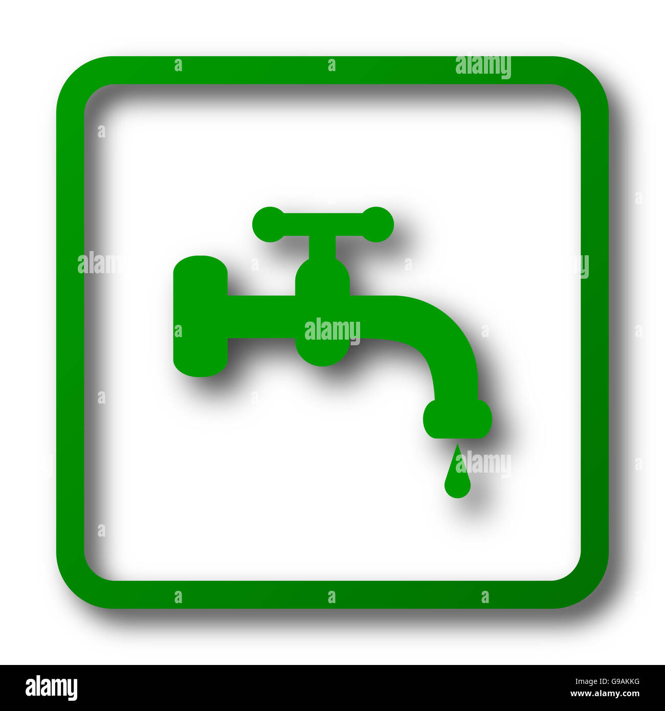 Water tap icon. Internet button on white background Stock Photo - Alamy