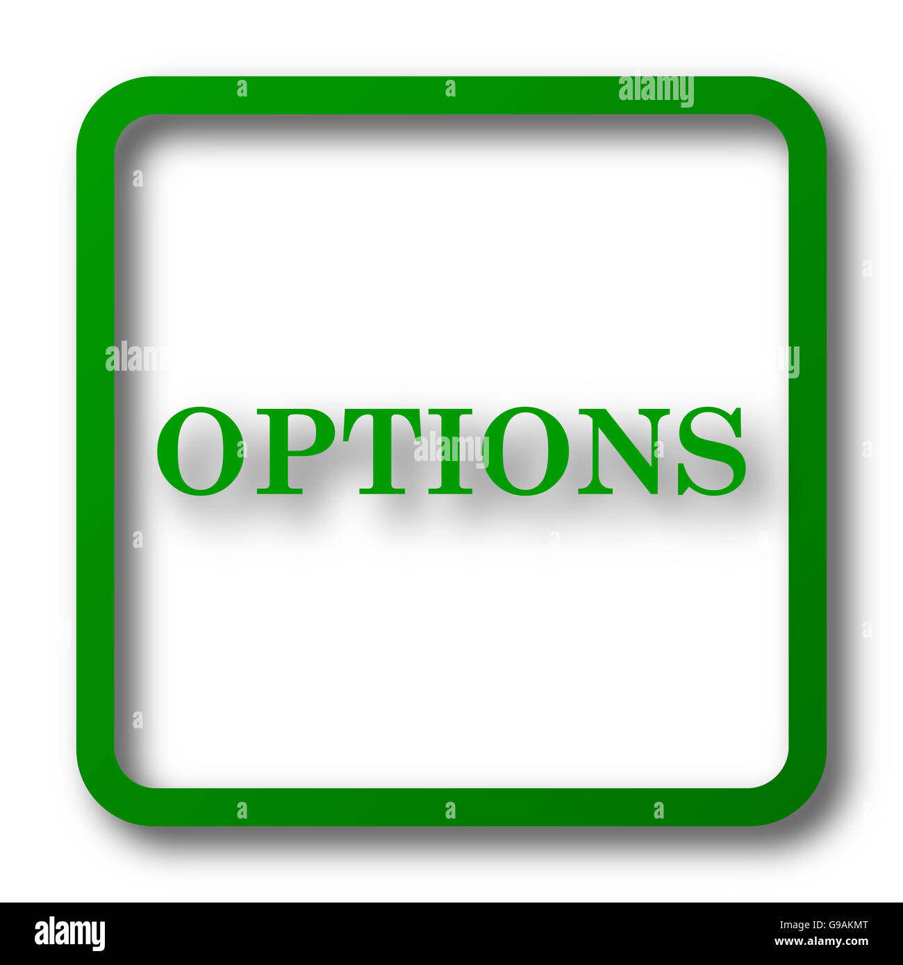 Options icon. Internet button on white background Stock Photo - Alamy