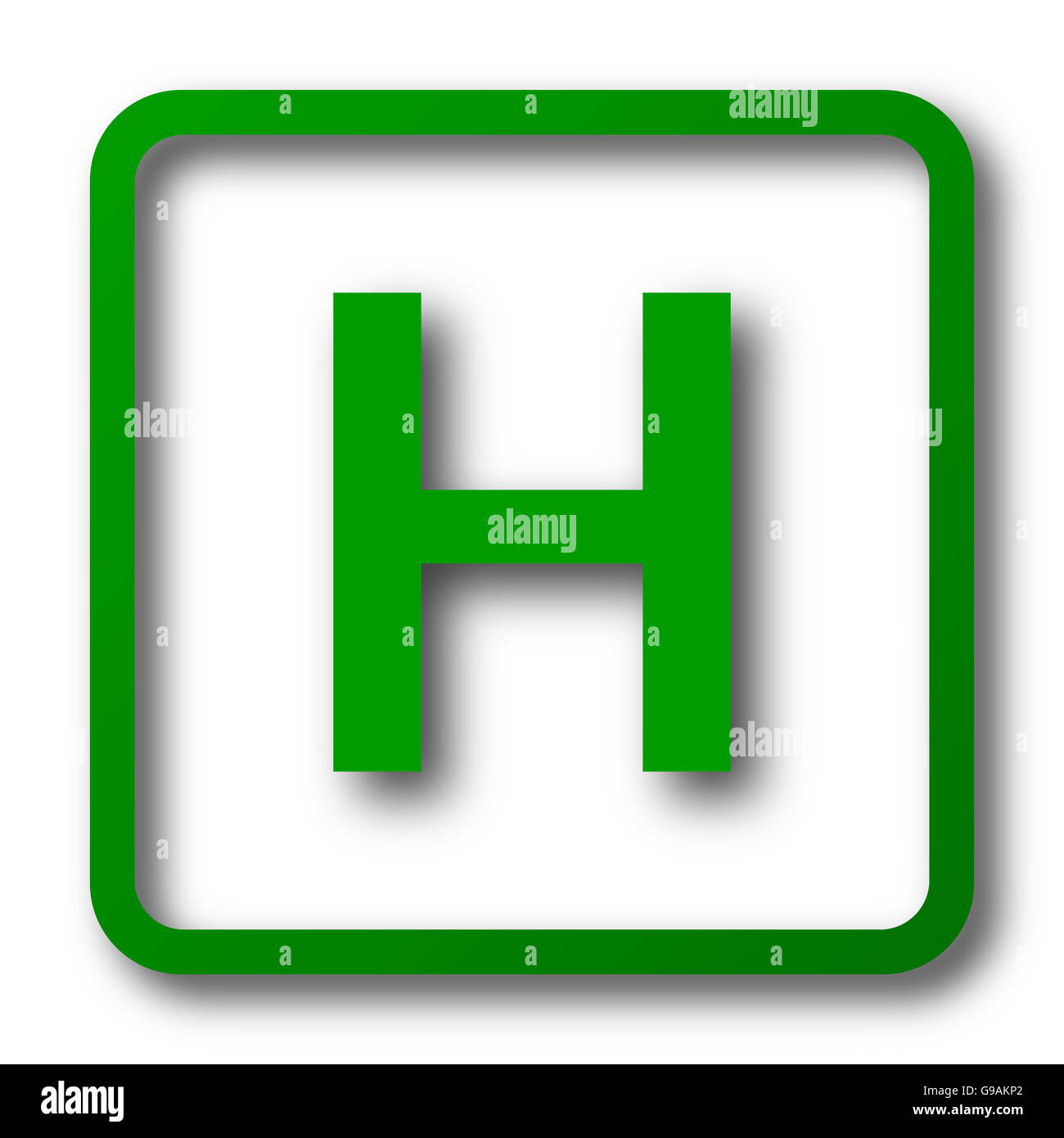 Hospital icon. Internet button on white background Stock Photo - Alamy