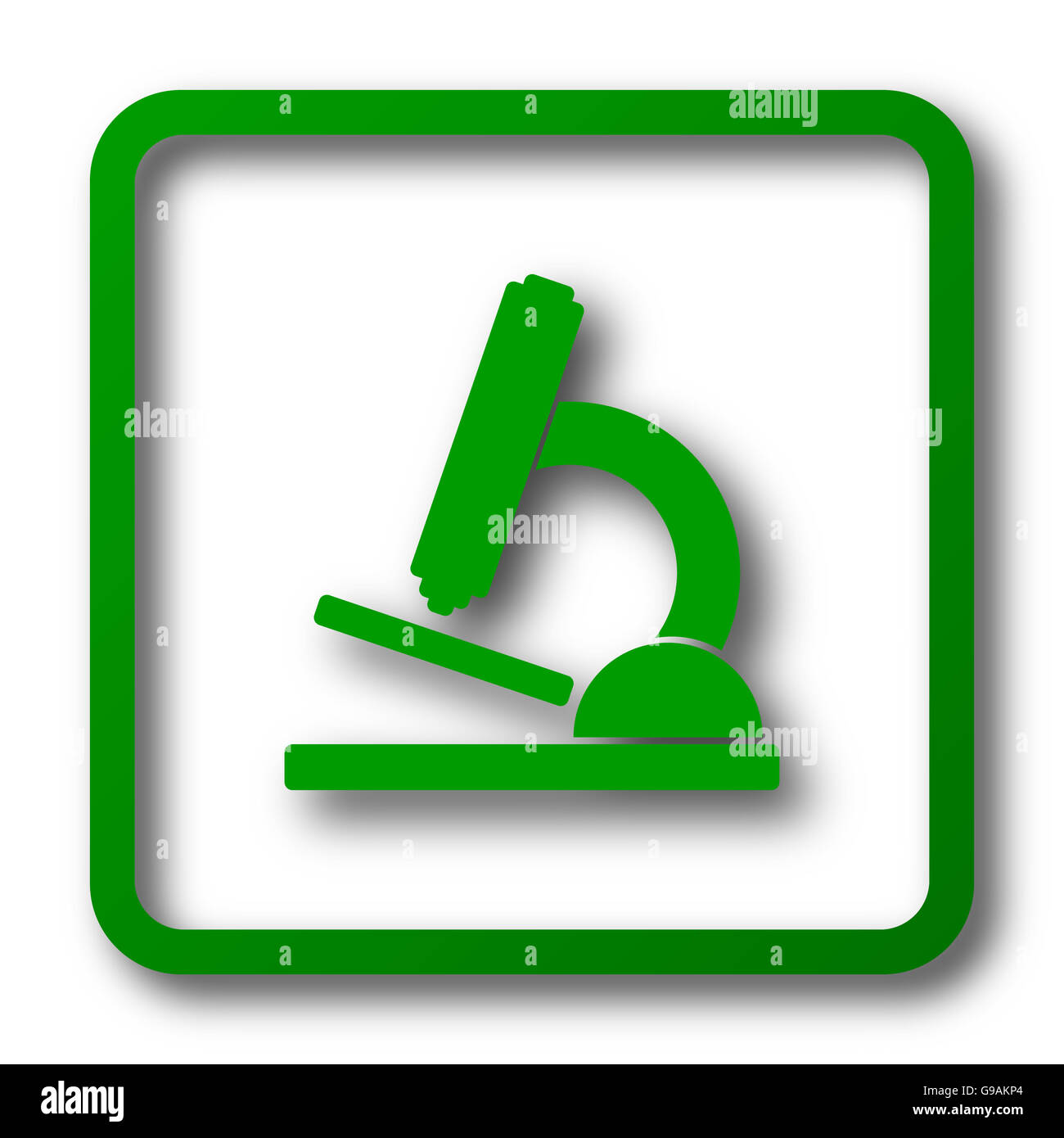 Microscope icon. Internet button on white background Stock Photo - Alamy