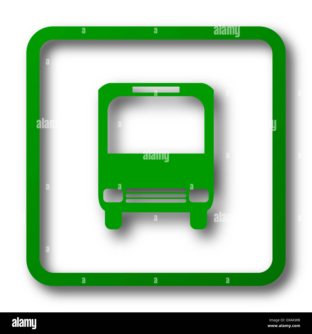 Green bus illustration hi-res stock photography and images - Alamy