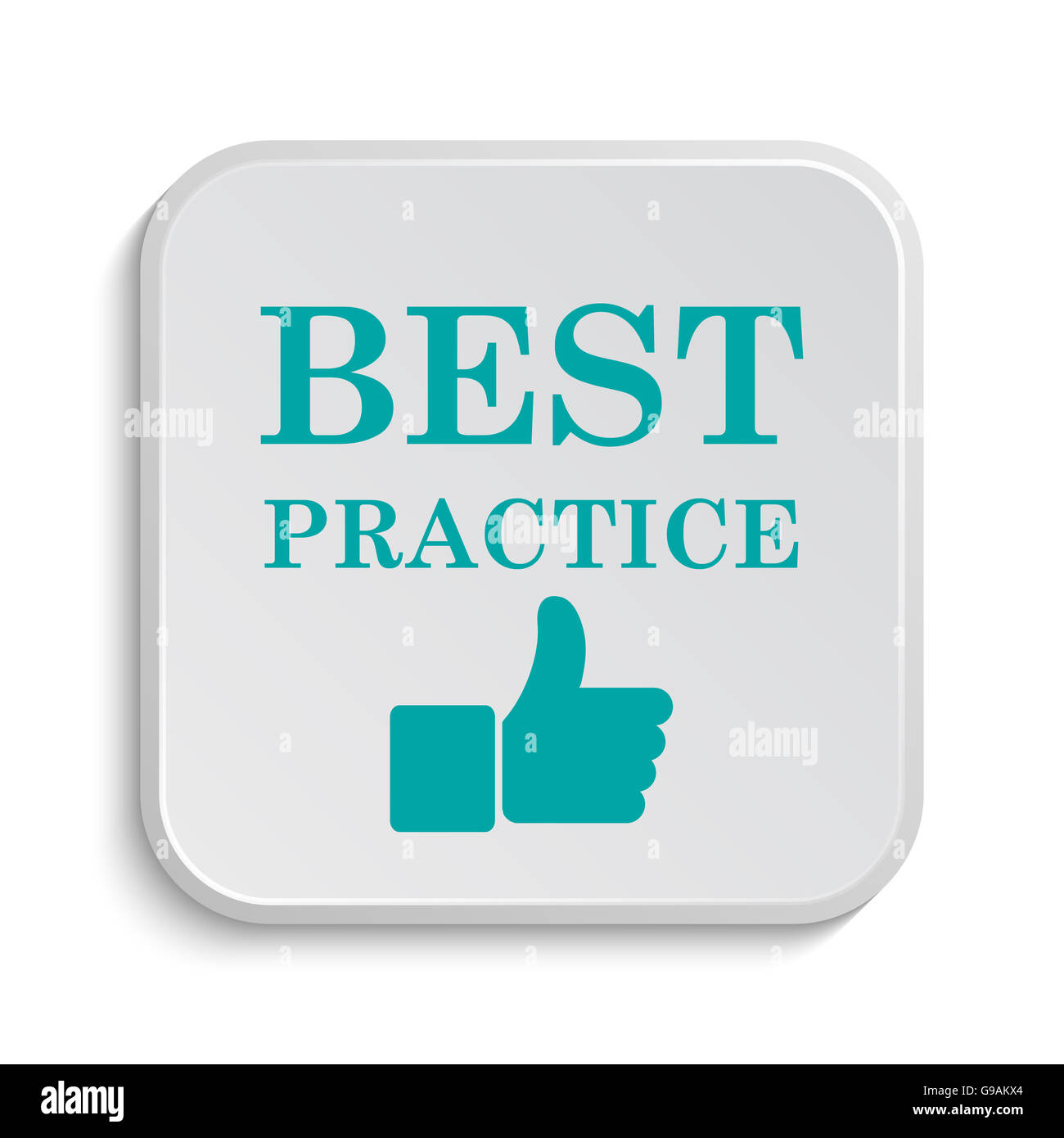 Best practice icon. Internet button on white background Stock Photo - Alamy