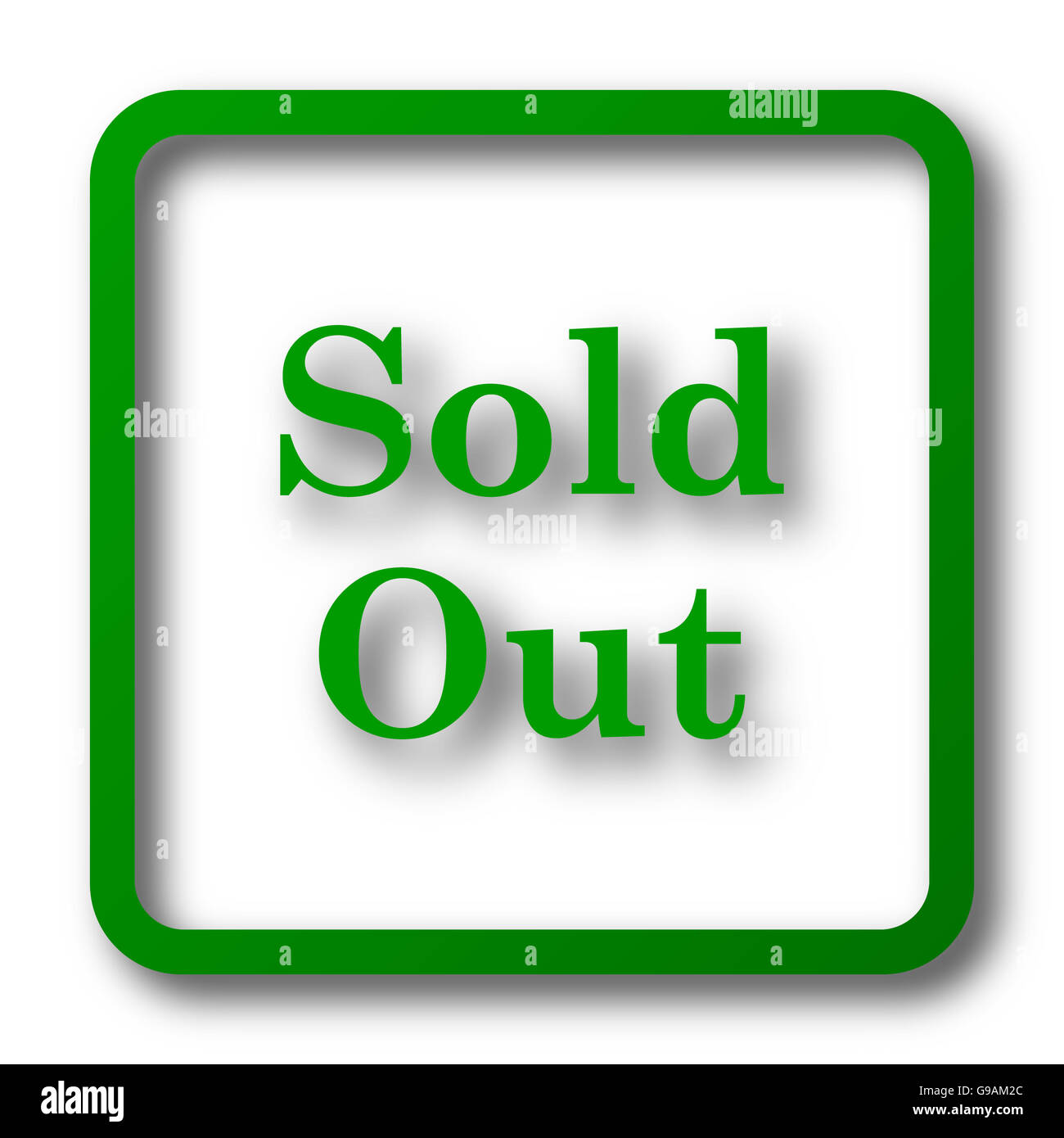 Sold out icon. Internet button on white background Stock Photo - Alamy