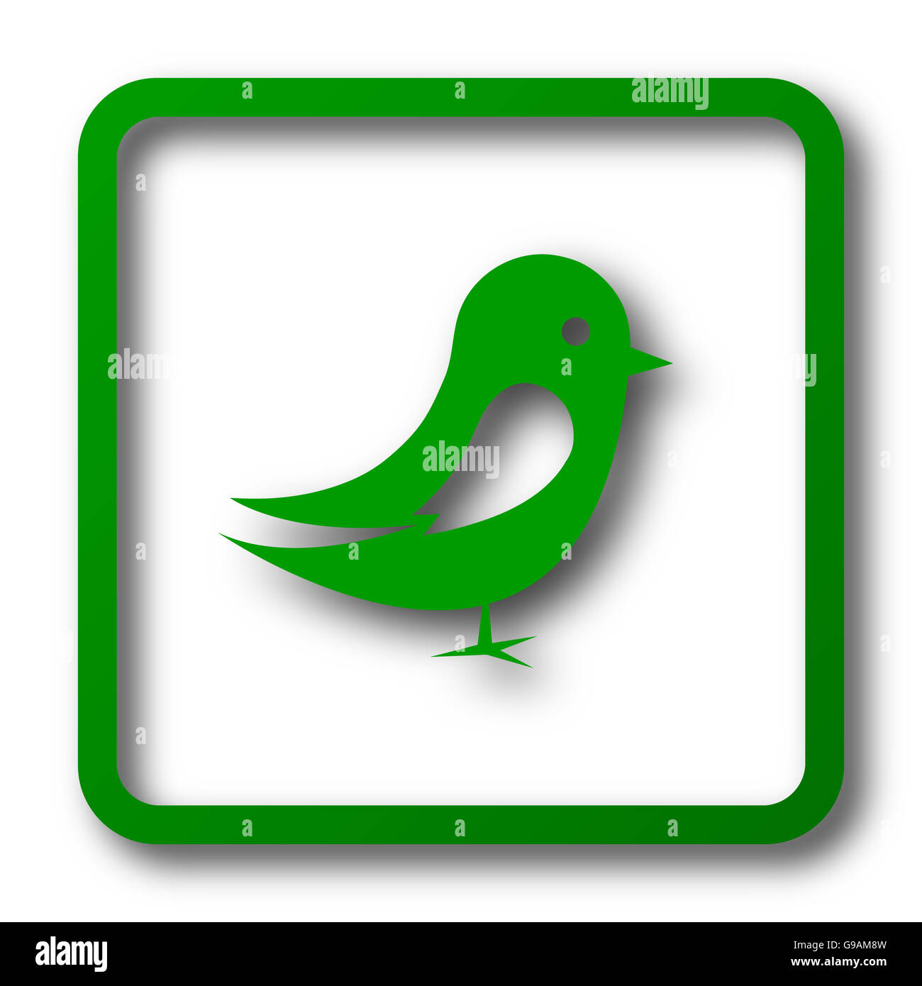Bird icon. Internet button on white background Stock Photo - Alamy