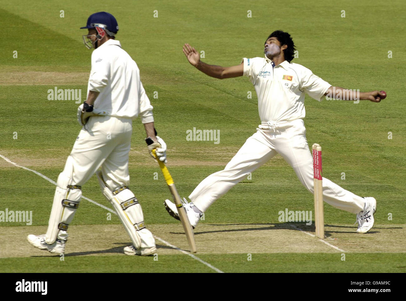 Sri Lanka's Chaminda Vaas in action during the first day of the first ...