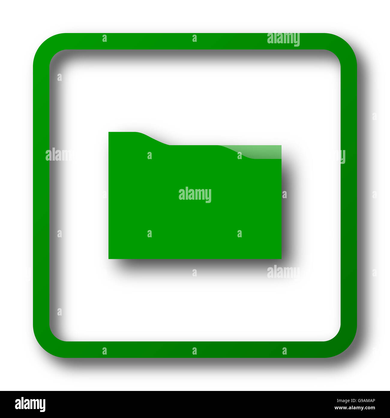 Folder icon. Internet button on white background Stock Photo - Alamy