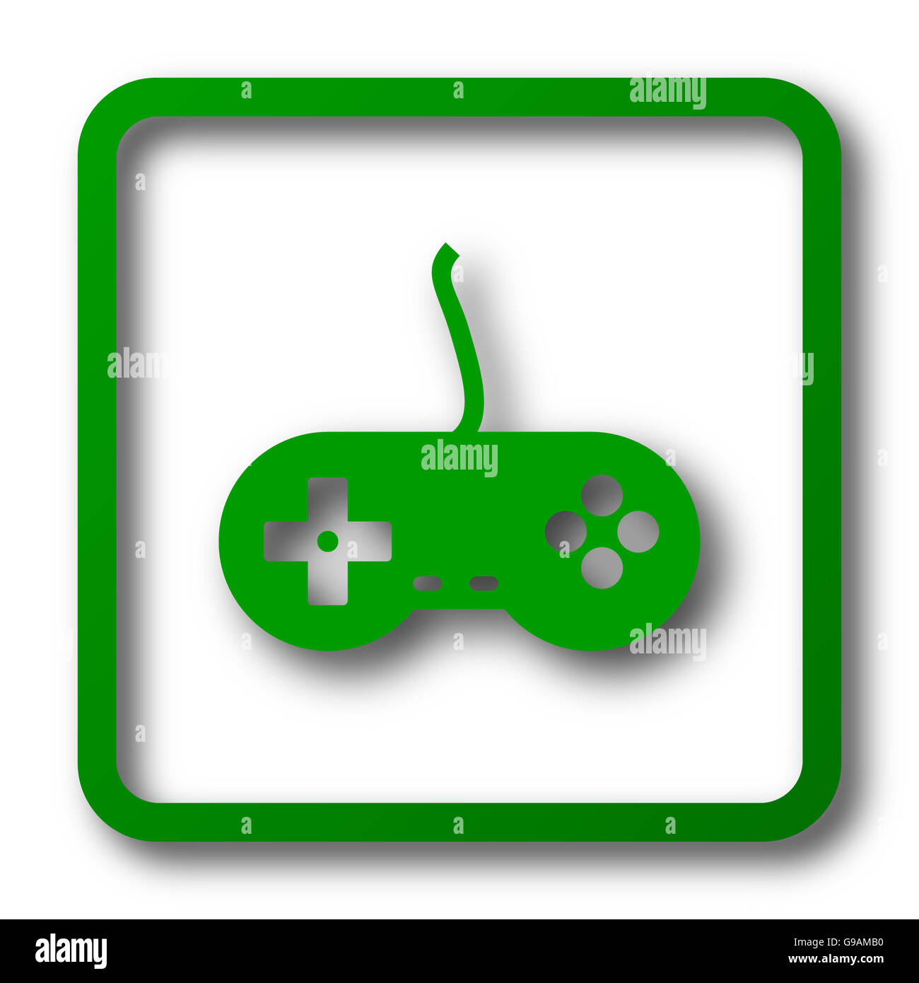 Gamepad icon. Internet button on white background Stock Photo - Alamy