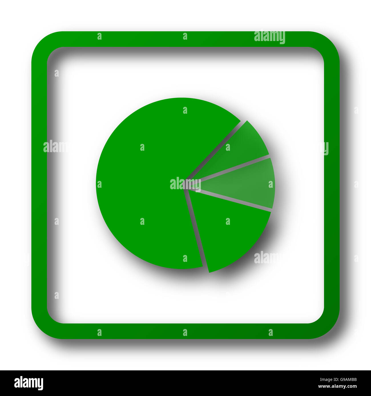 Chart pie icon. Internet button on white background Stock Photo - Alamy
