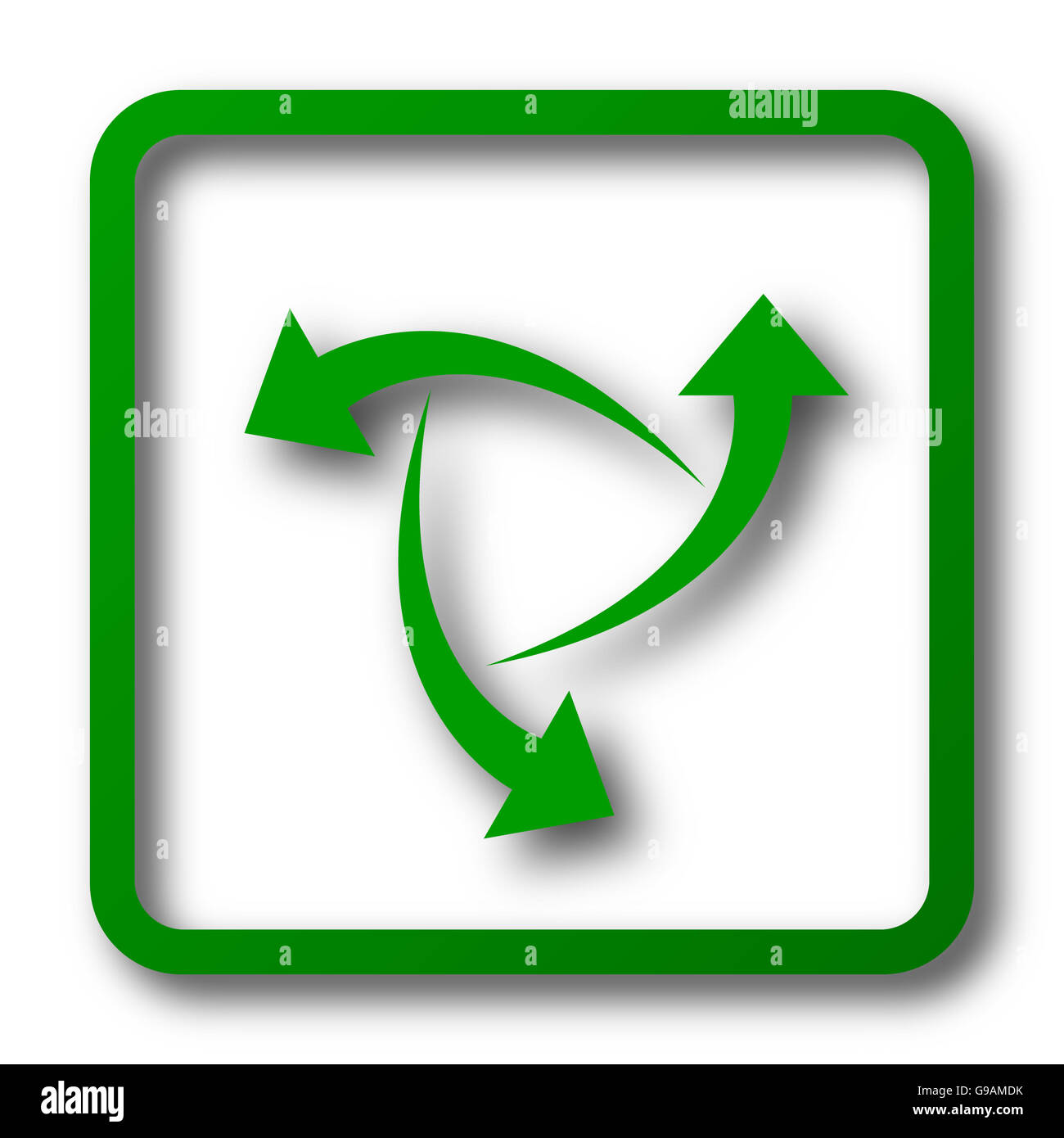 Change icon. Internet button on white background Stock Photo - Alamy