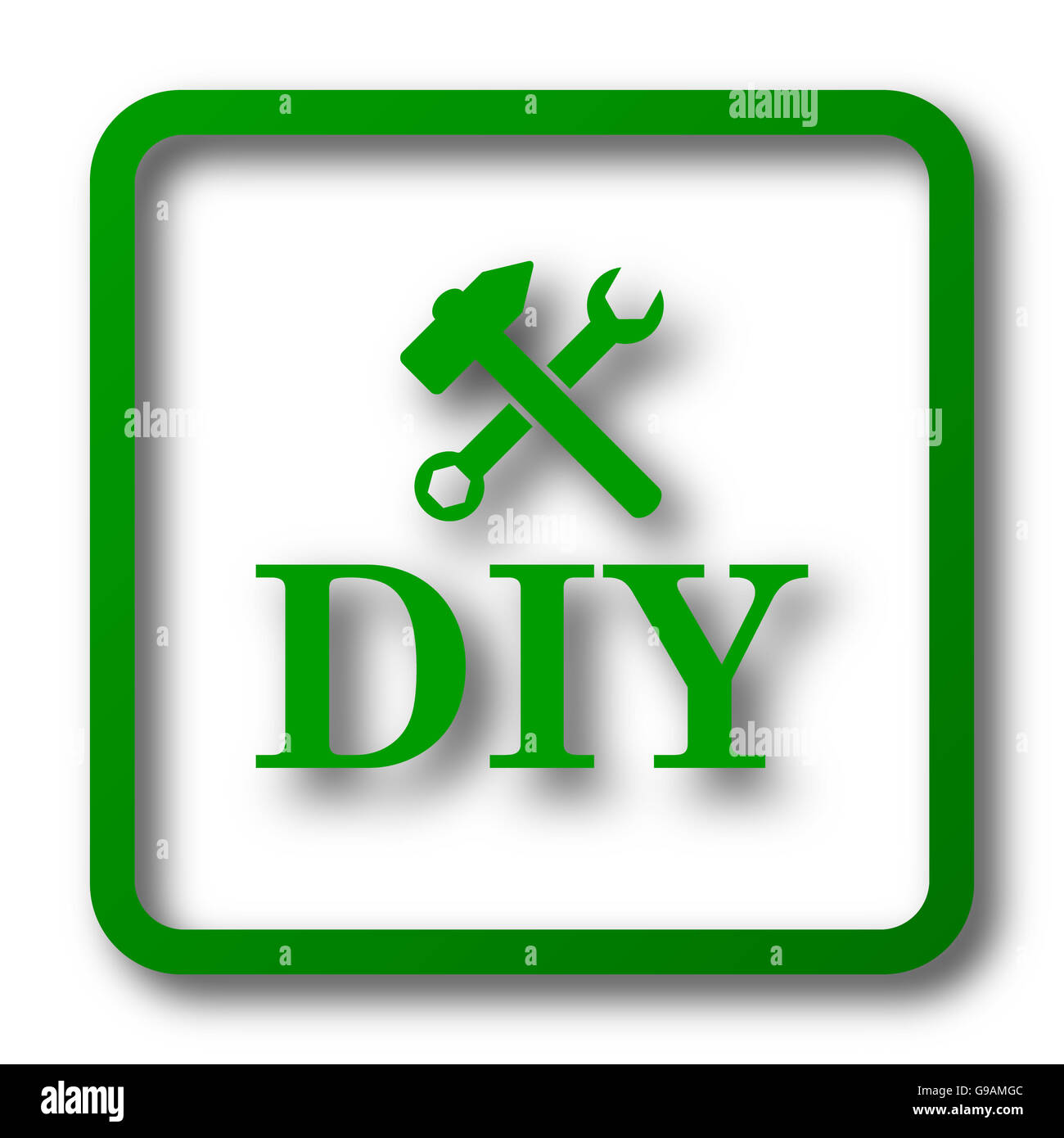 DIY icon. Internet button on white background Stock Photo - Alamy