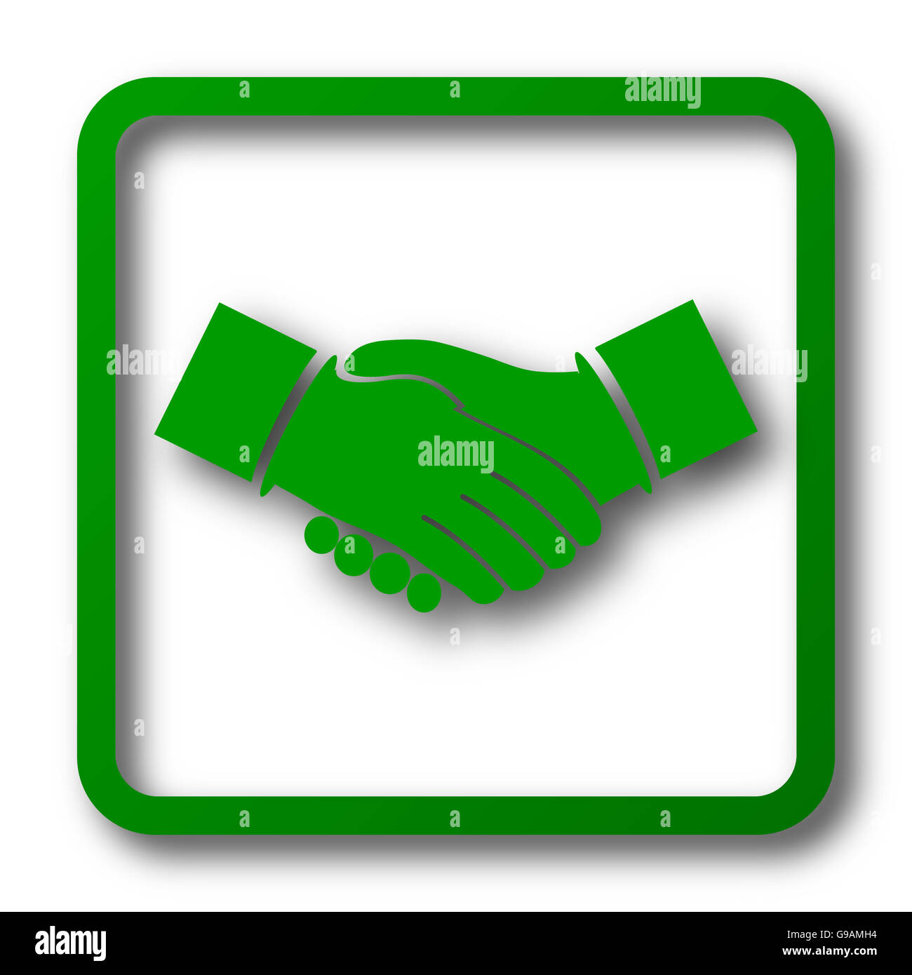 Agreement icon. Internet button on white background Stock Photo - Alamy