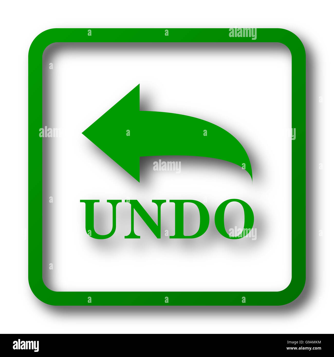 Undo icon. Internet button on white background Stock Photo - Alamy