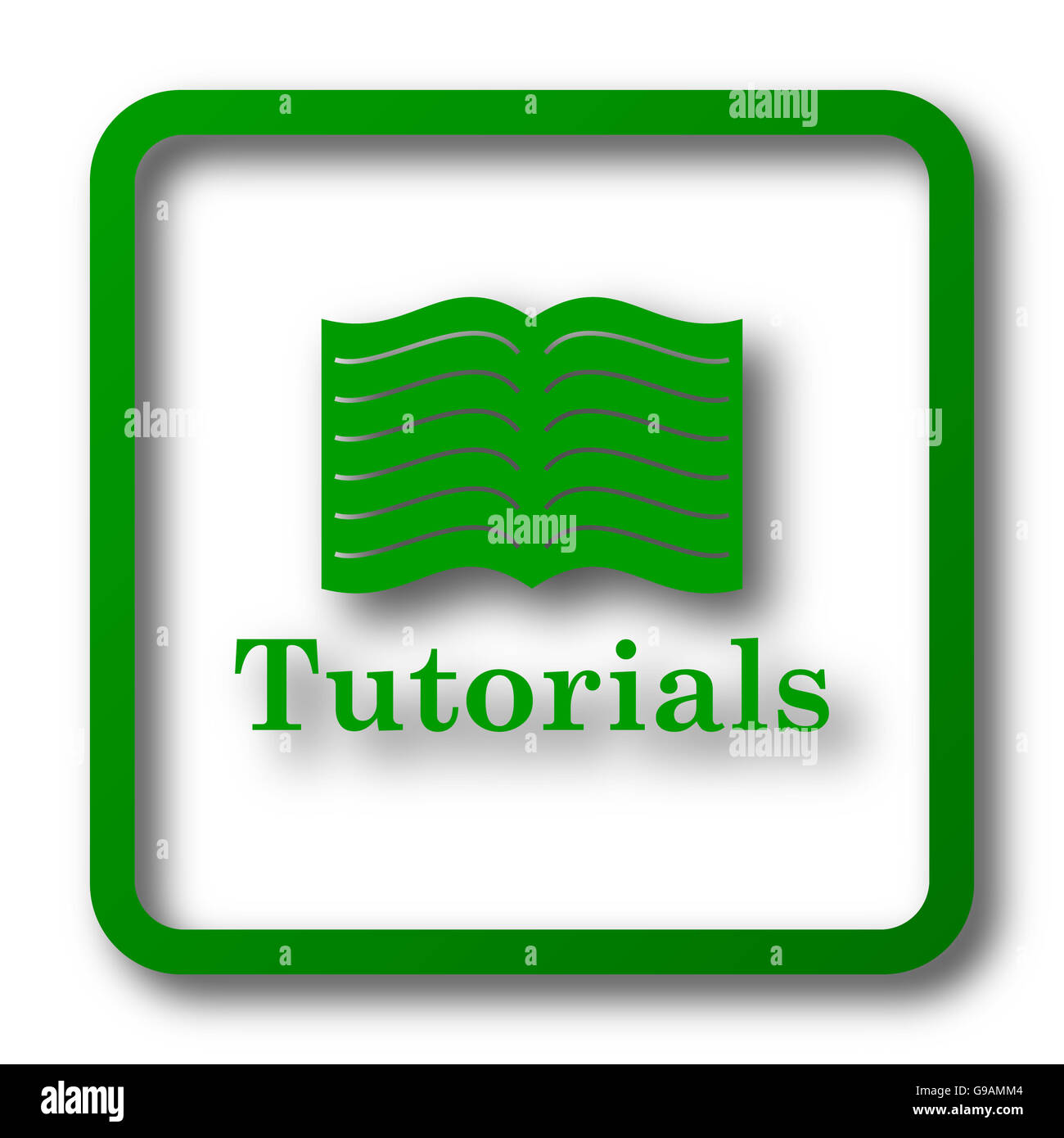 Tutorials icon. Internet button on white background Stock Photo - Alamy