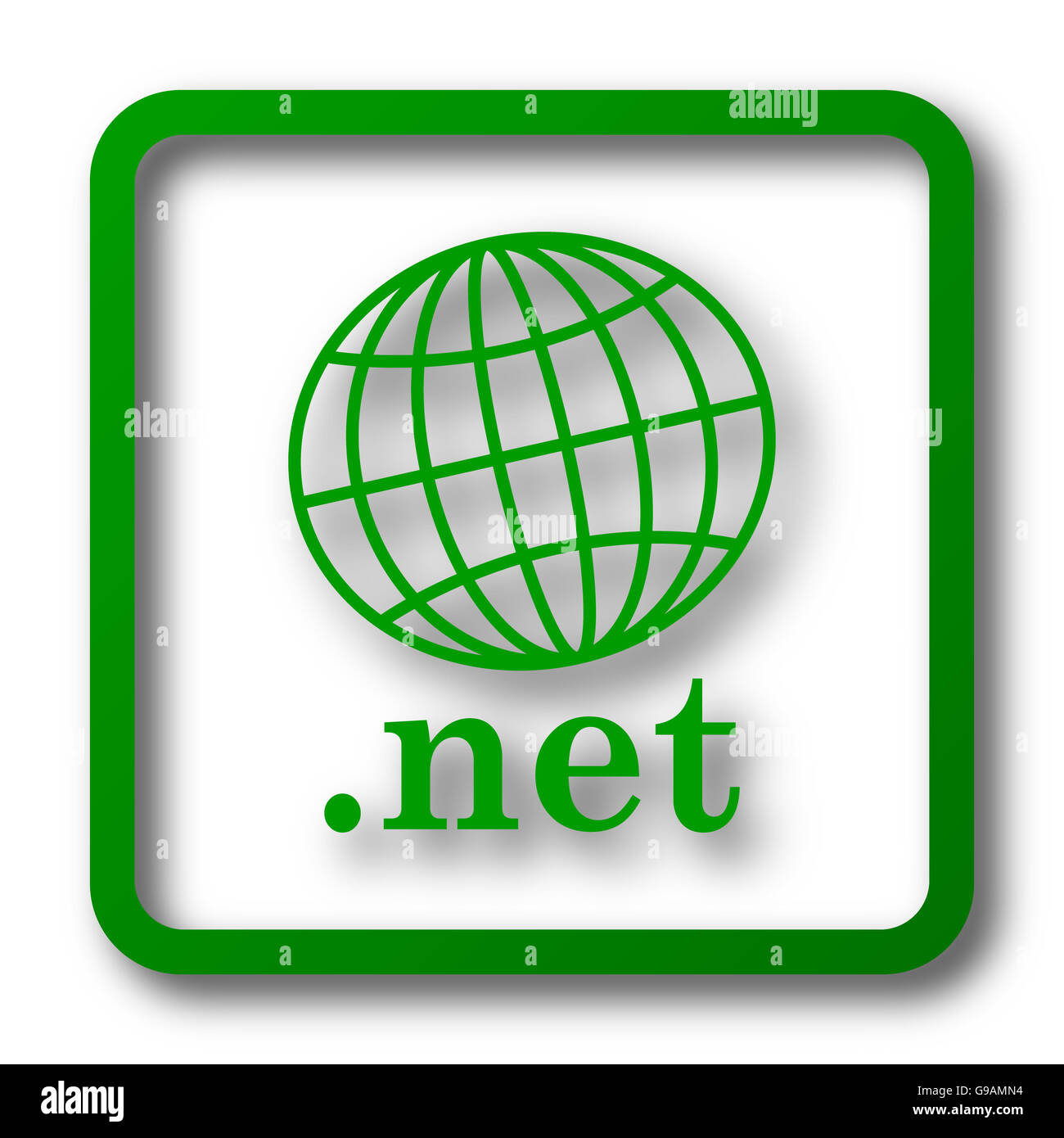 .net icon. Internet button on white background Stock Photo - Alamy