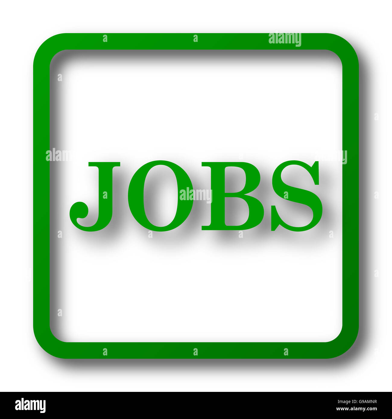 Jobs icon. Internet button on white background Stock Photo - Alamy