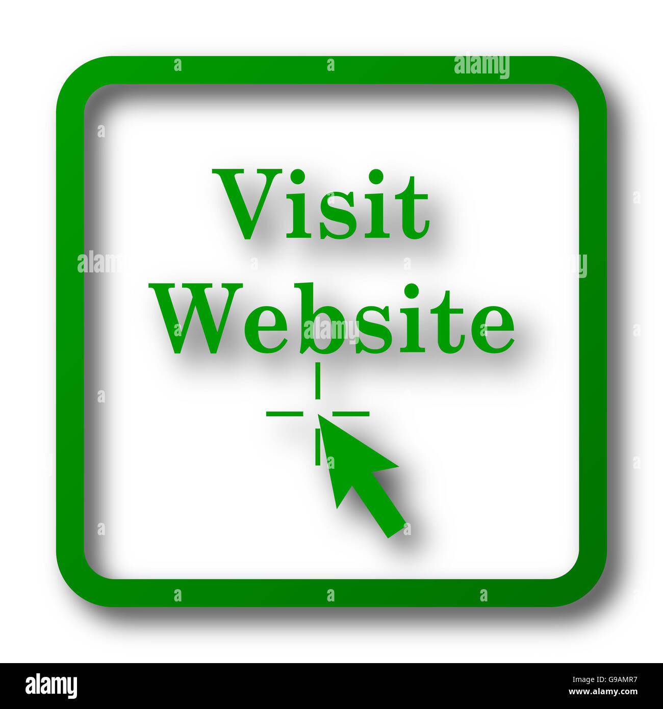 Visit website icon. Internet button on white background Stock Photo - Alamy