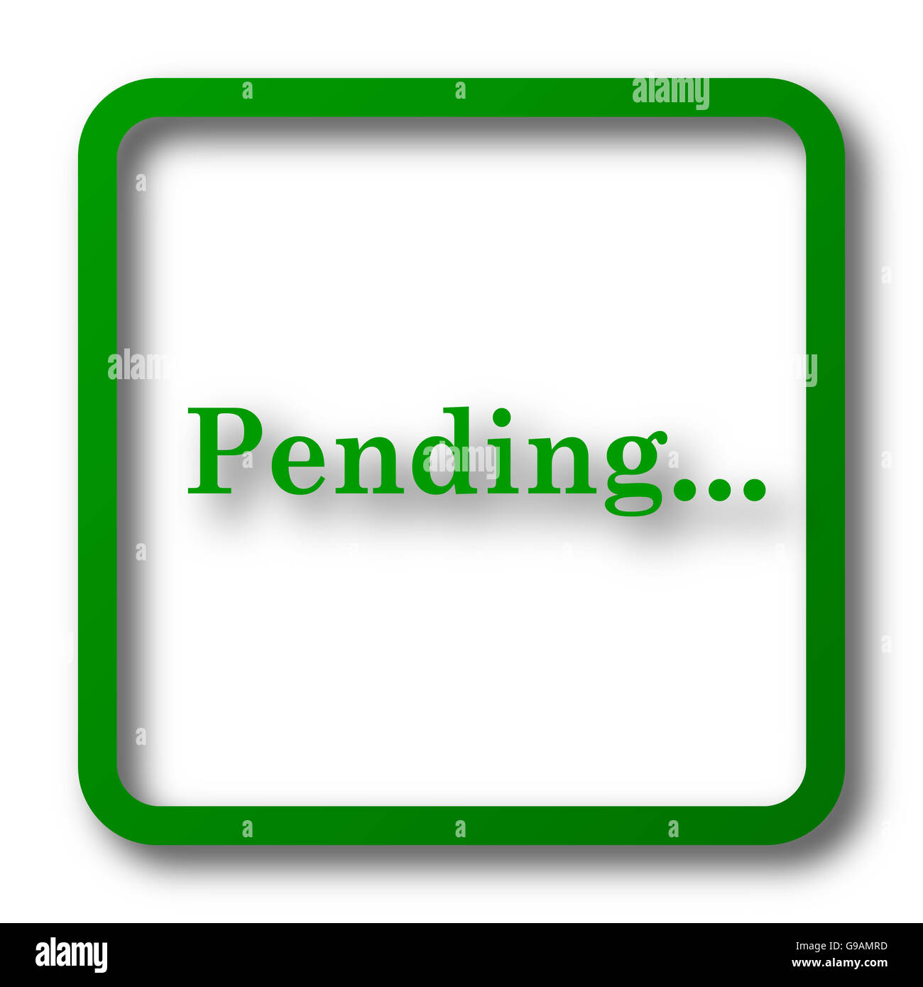 Pending icon. Internet button on white background Stock Photo - Alamy