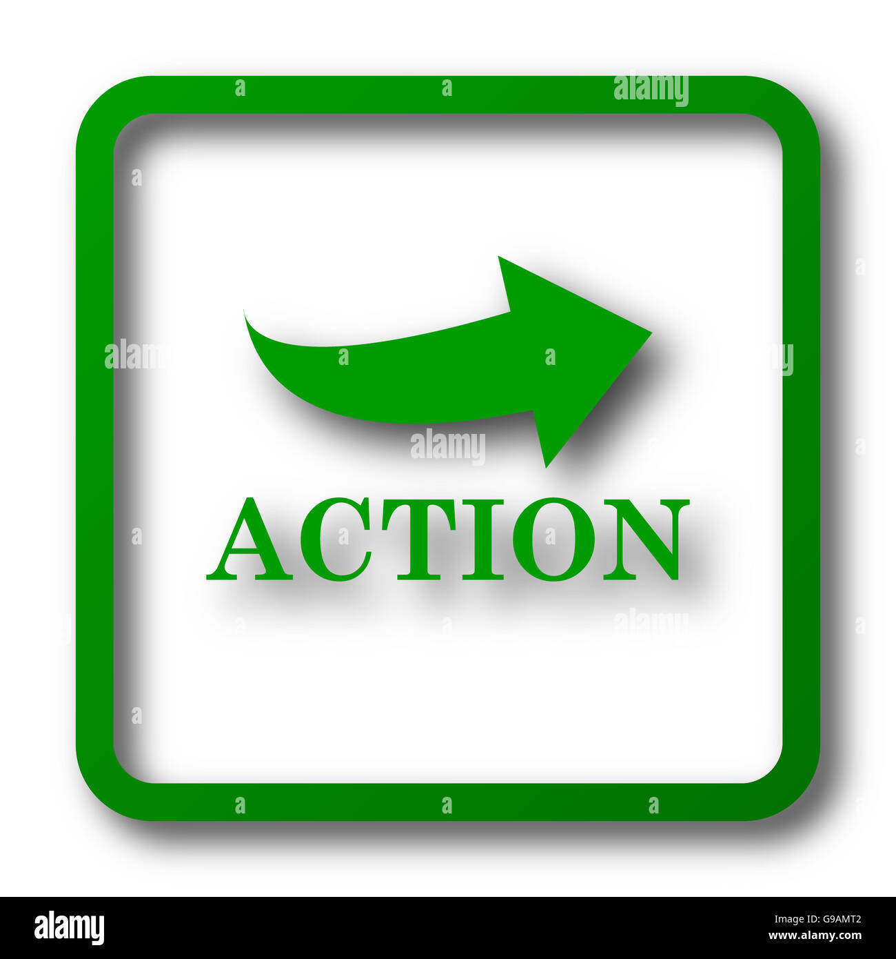 Take action button on computer Cut Out Stock Images & Pictures - Alamy