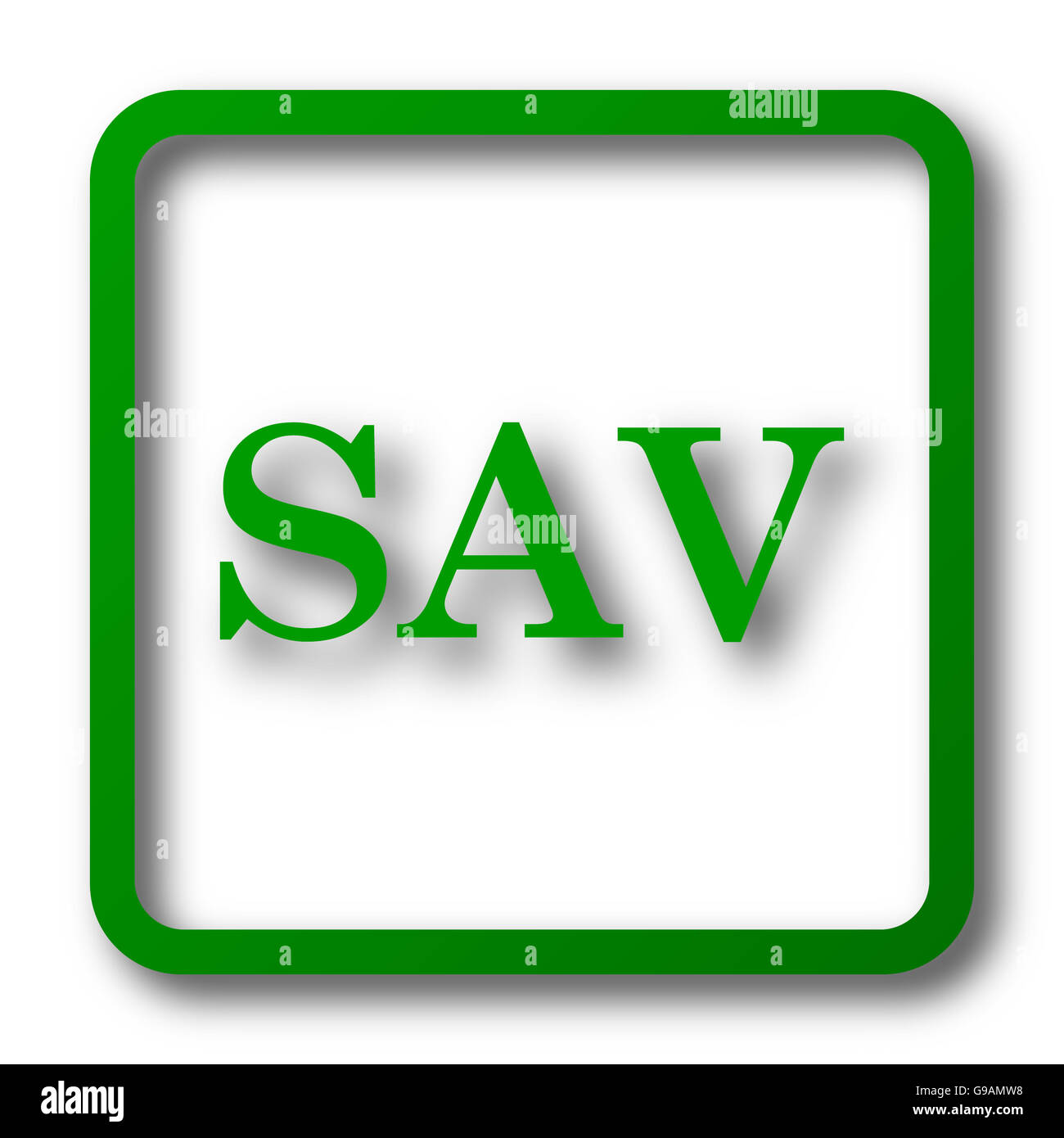 SAV icon. Internet button on white background Stock Photo - Alamy