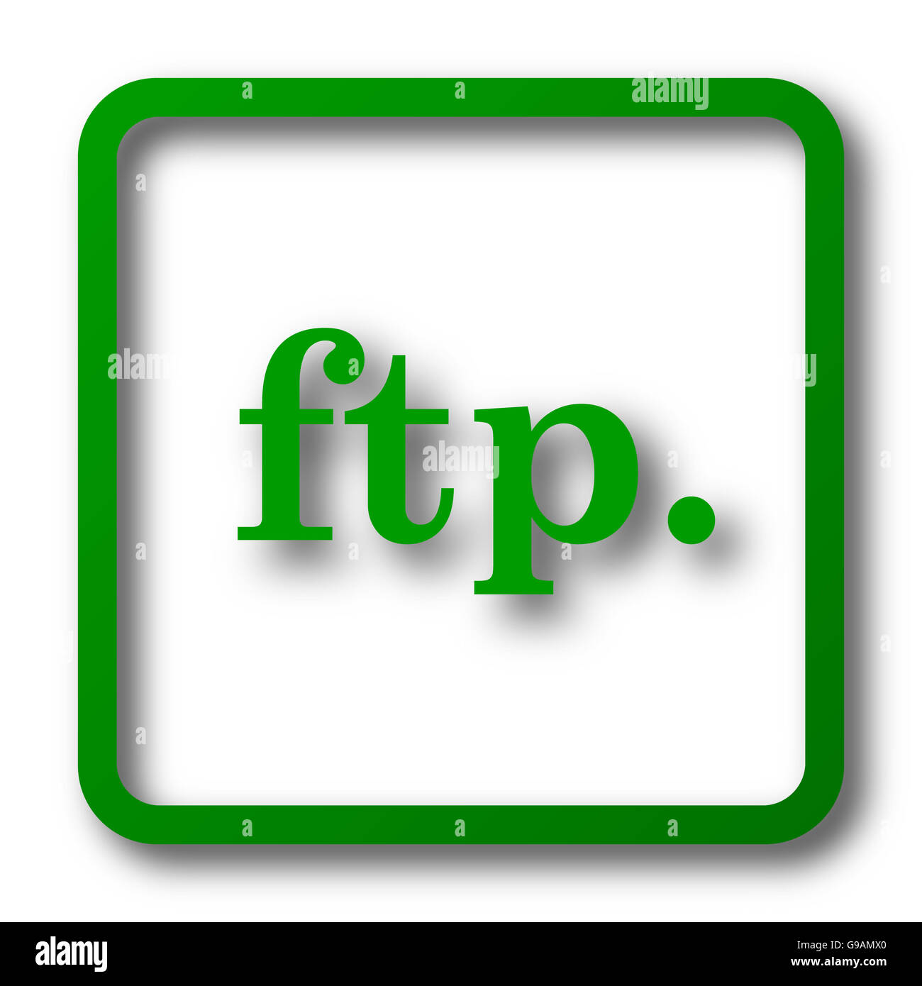 ftp. icon. Internet button on white background Stock Photo - Alamy