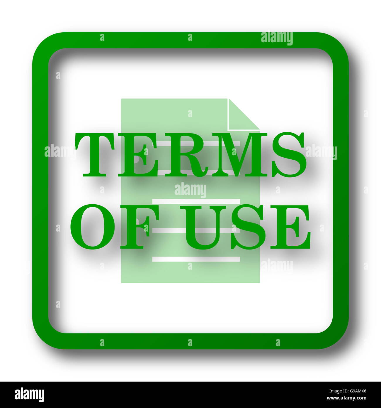 Terms of use icon. Internet button on white background Stock Photo - Alamy