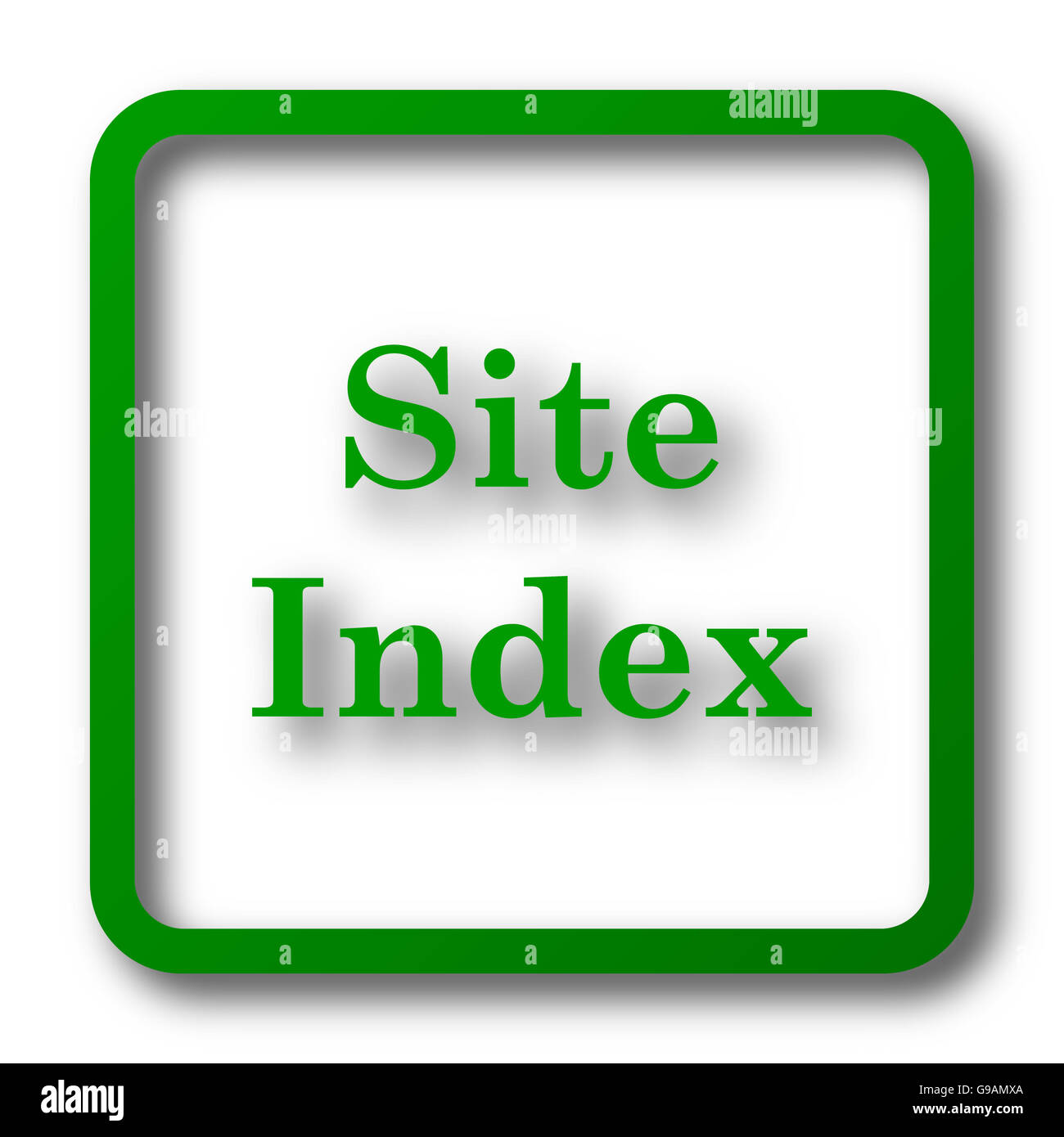 Site index icon. Internet button on white background Stock Photo - Alamy