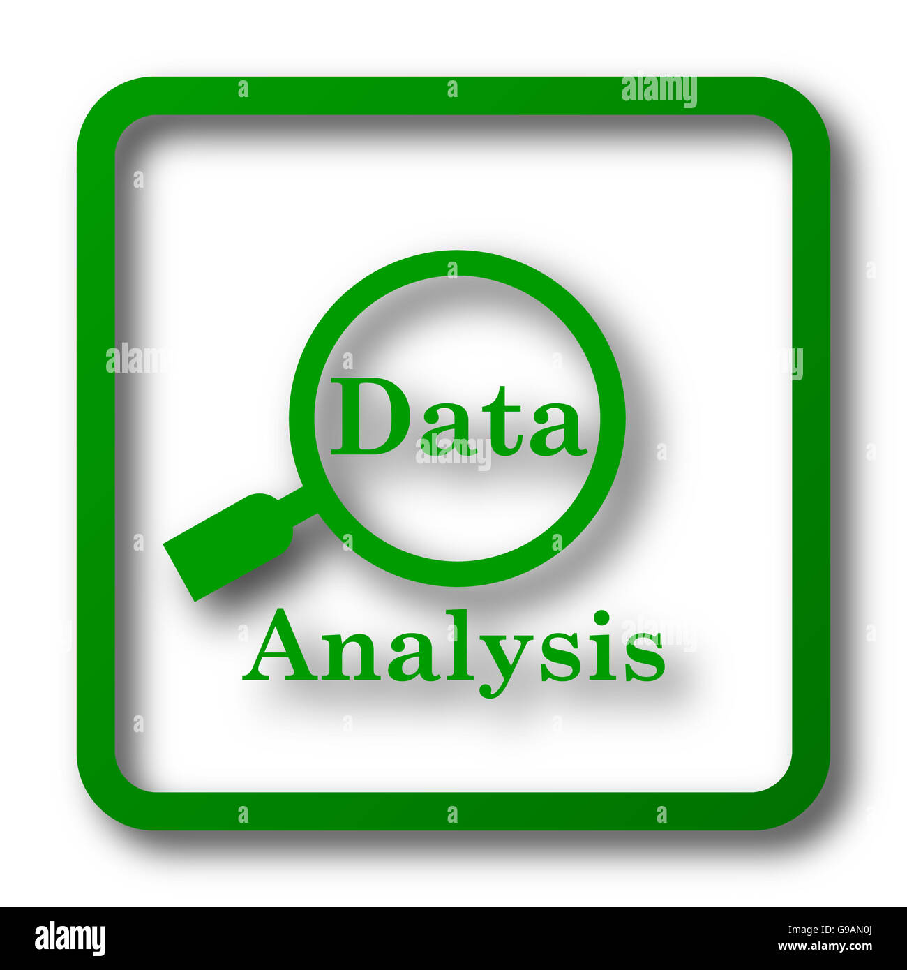 Data analysis icon. Internet button on white background Stock Photo - Alamy
