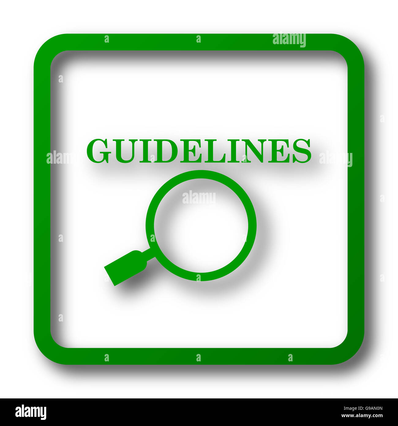 Guidelines icon hi-res stock photography and images - Alamy
