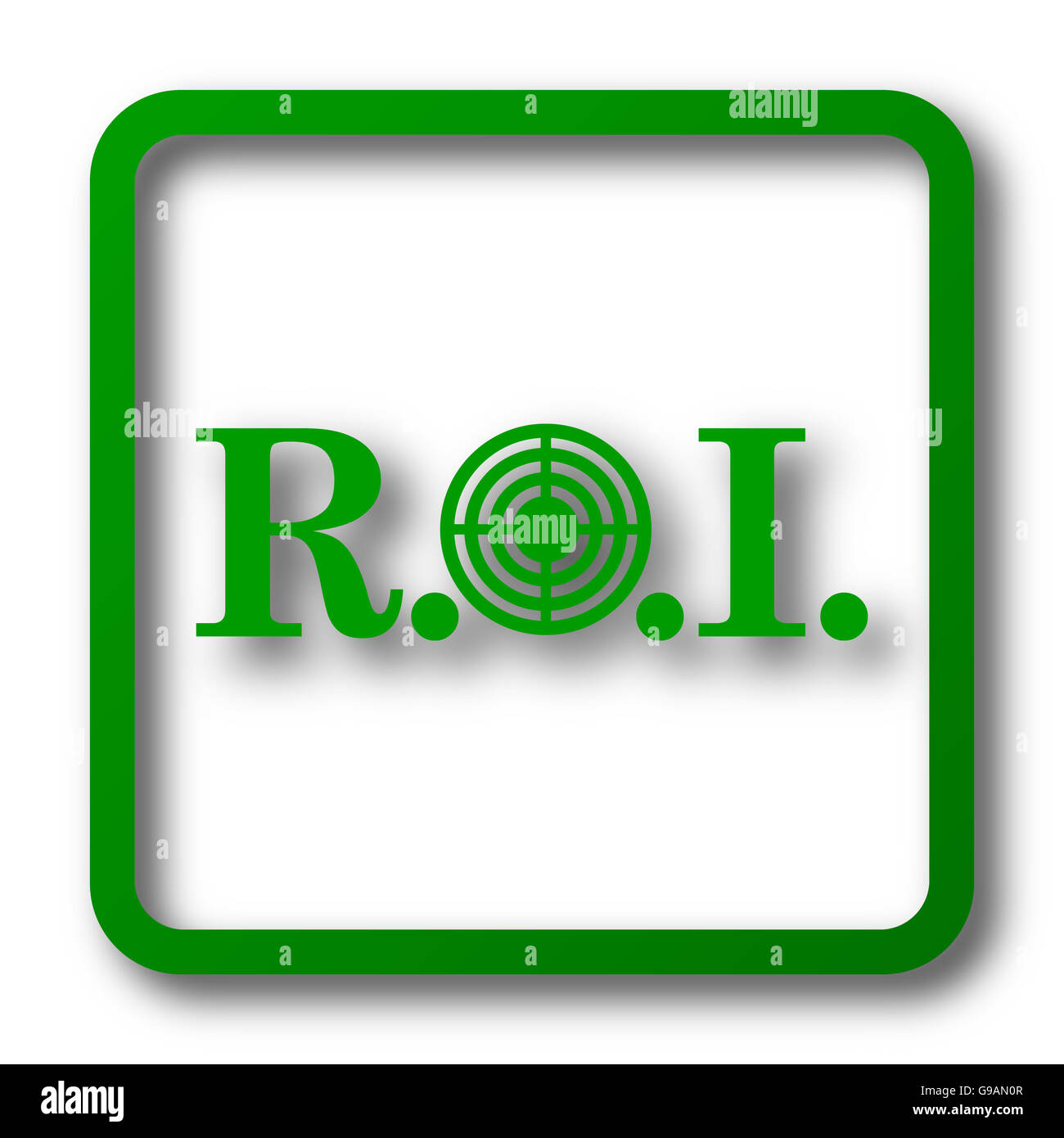 ROI icon. Internet button on white background Stock Photo - Alamy