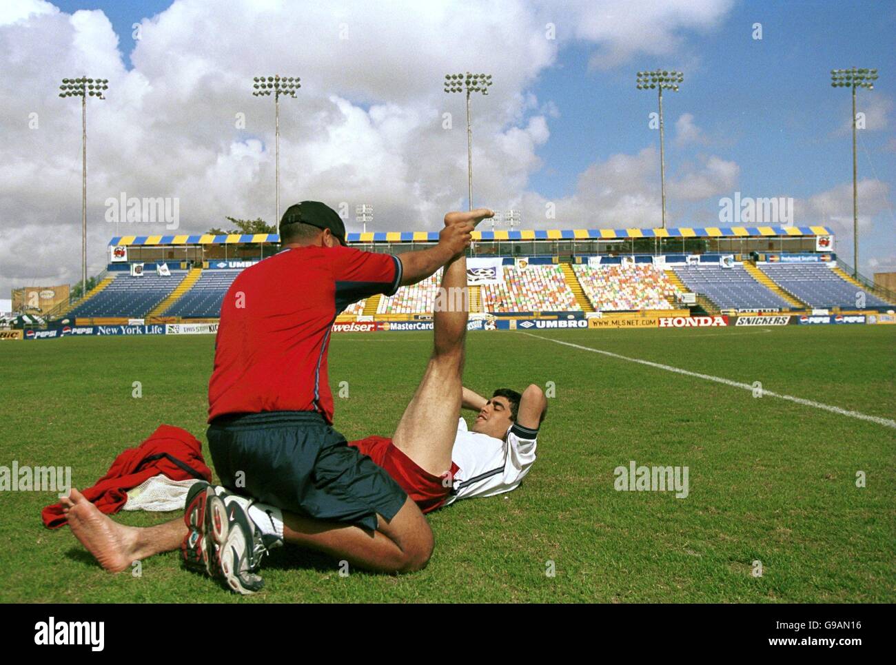Soccer - CONCACAF Gold Cup 2000 - USA Training. USA captain Claudio ...