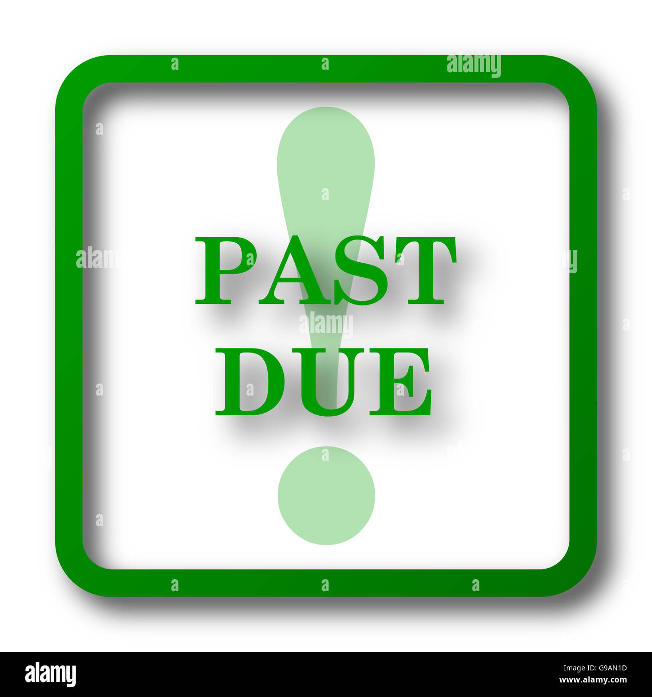 Past due icon. Internet button on white background Stock Photo - Alamy