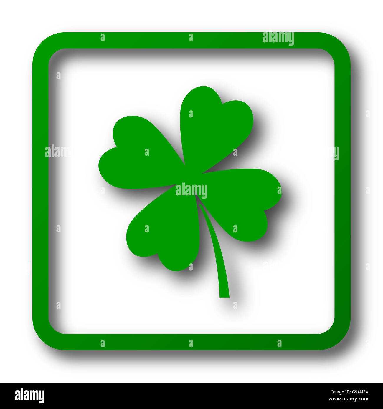 Clover icon. Internet button on white background Stock Photo - Alamy