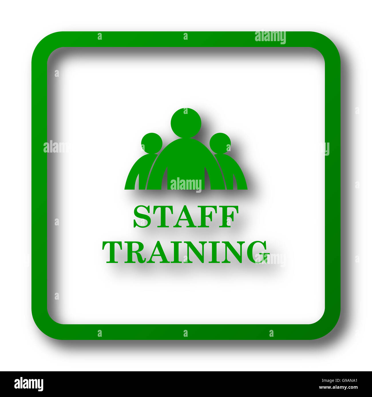 Staff training icon. Internet button on white background Stock Photo ...